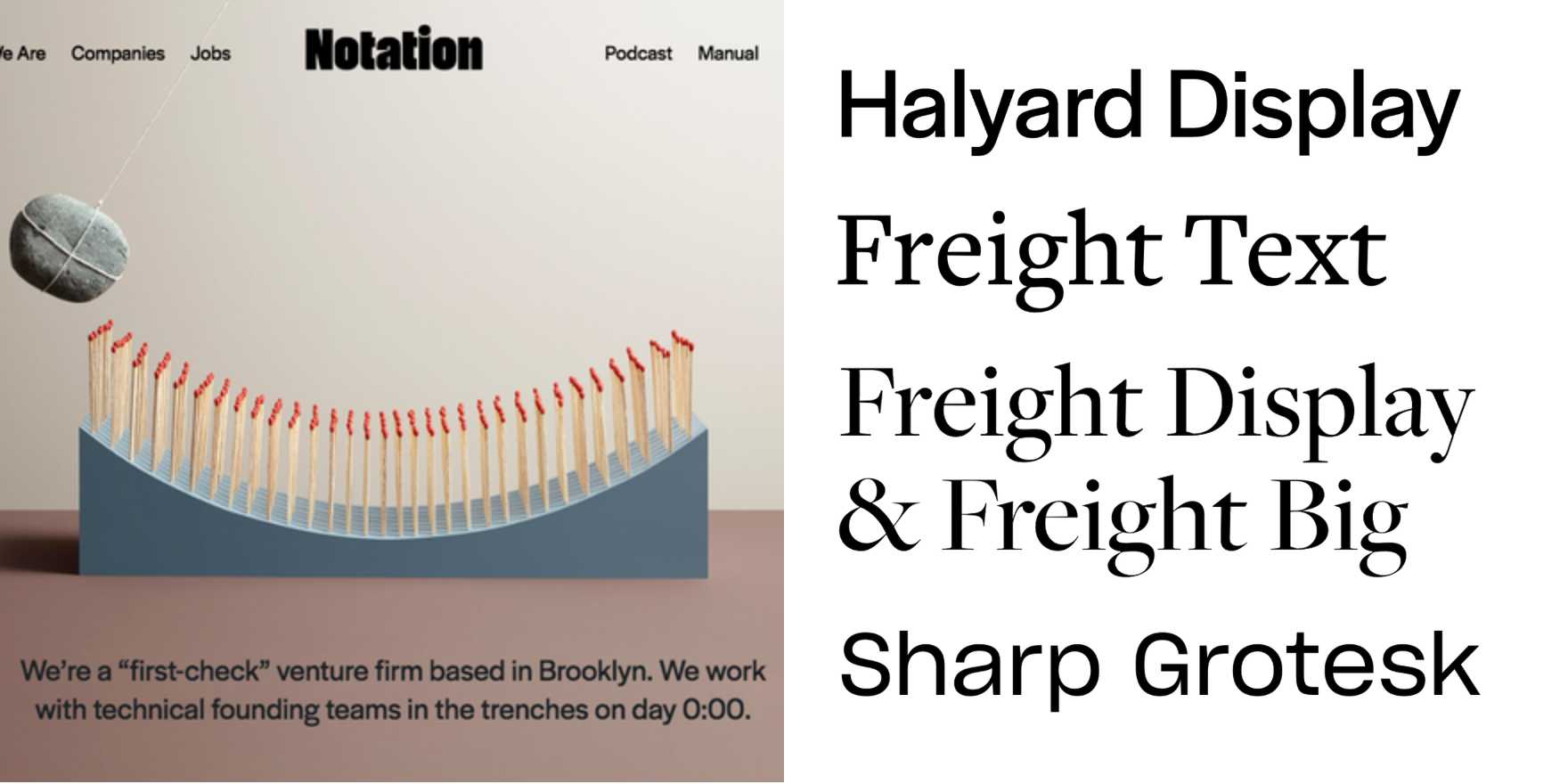 Notation Capital - Fonts In Use