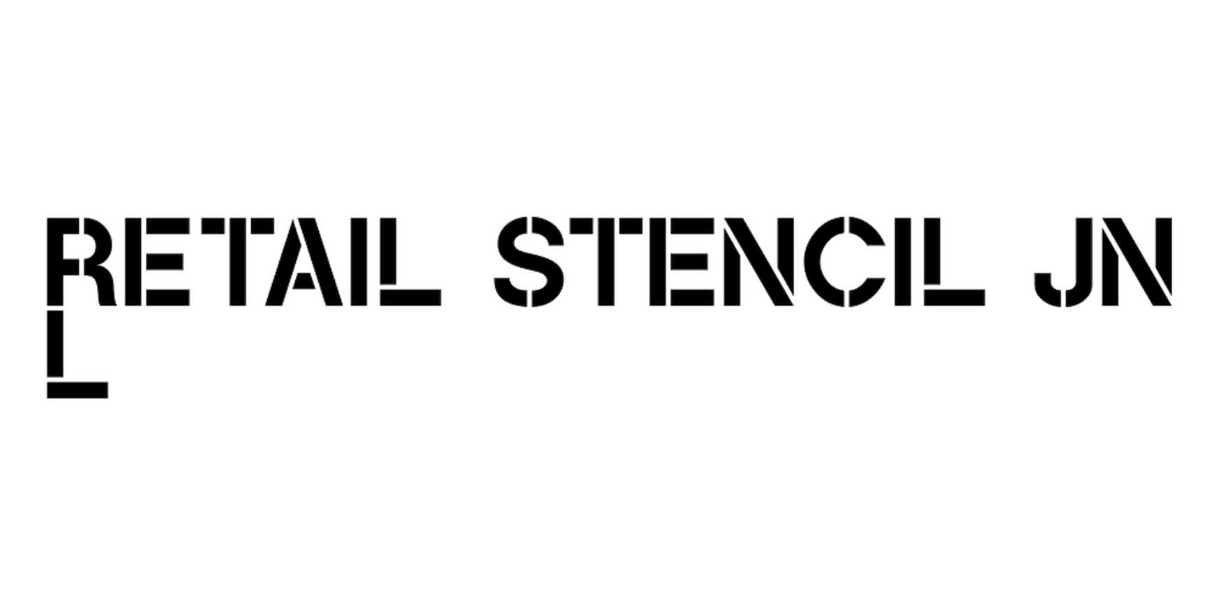 Retail Stencil JNL in use - Fonts In Use