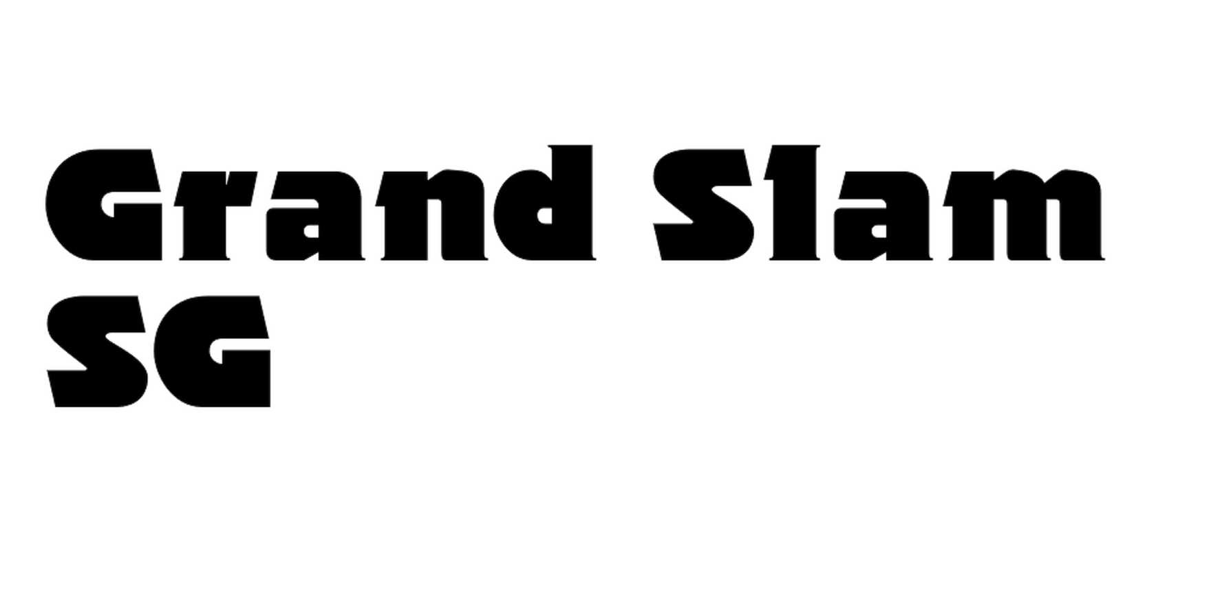 Grand Slam SG in use - Fonts In Use
