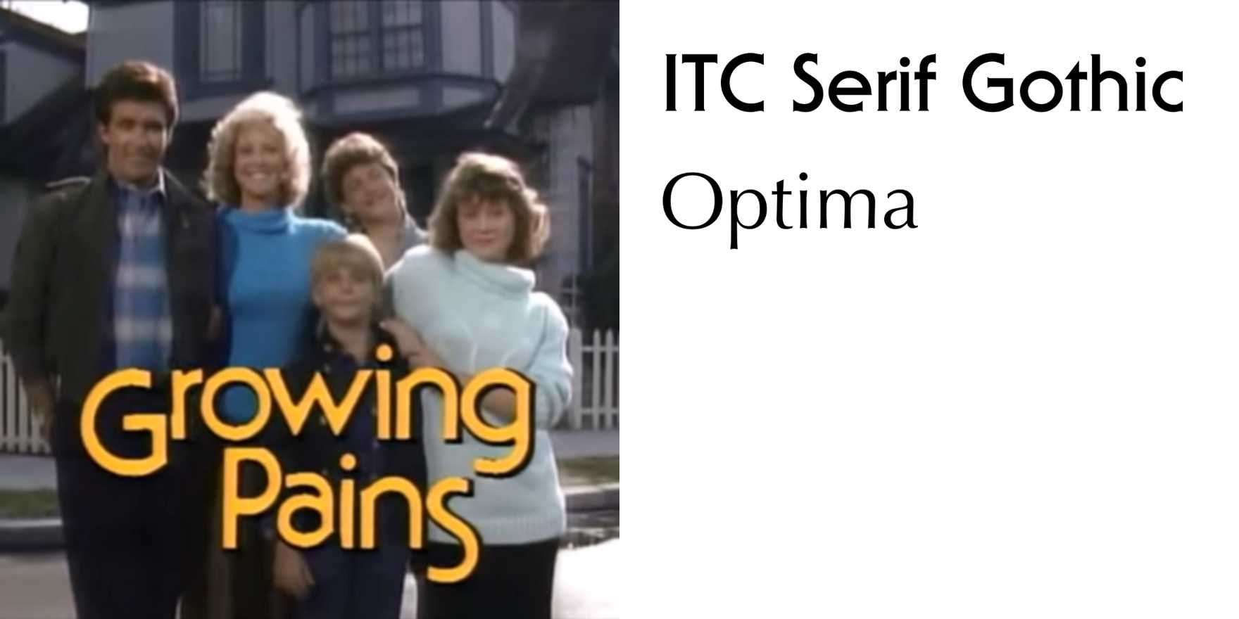 Growing Pains TV intro & credits - Fonts In Use
