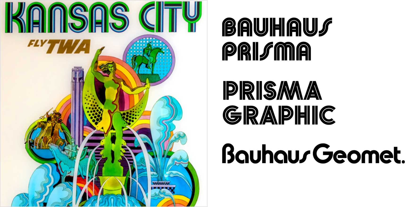 Kansas City poster for TWA - Fonts In Use