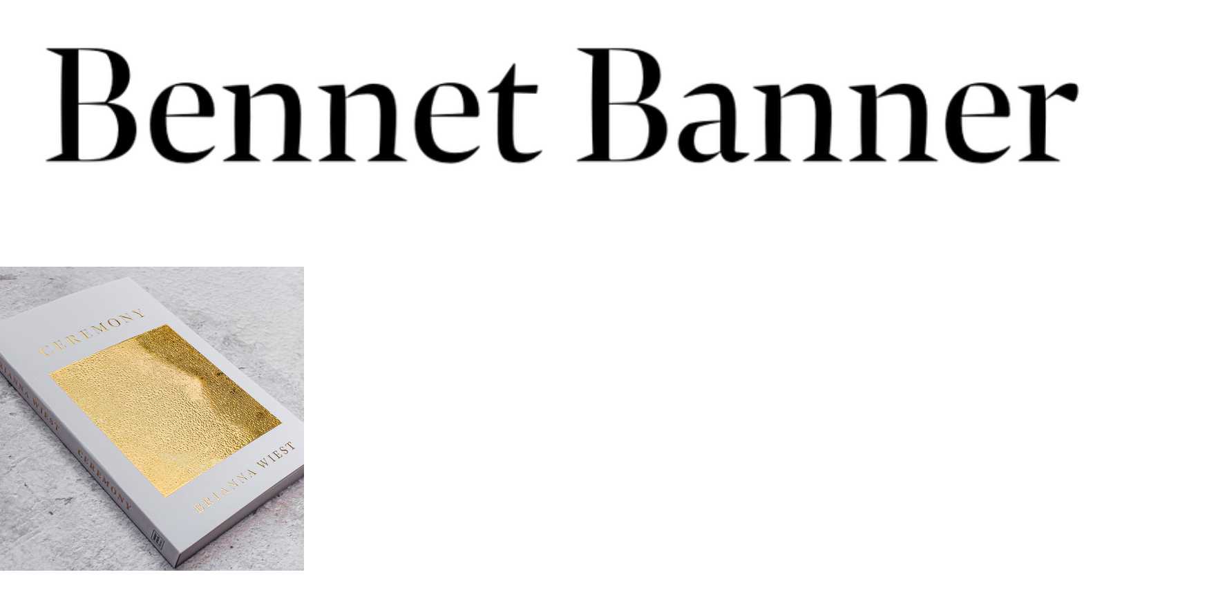 Bennet Banner in use - Fonts In Use