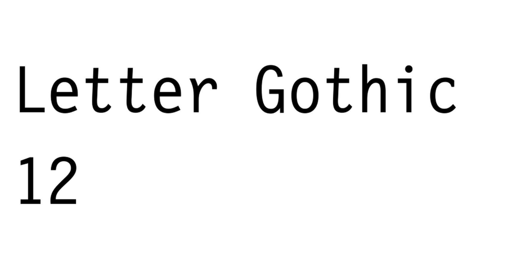 Letter Gothic 12 (Bitstream) in use - Fonts In Use