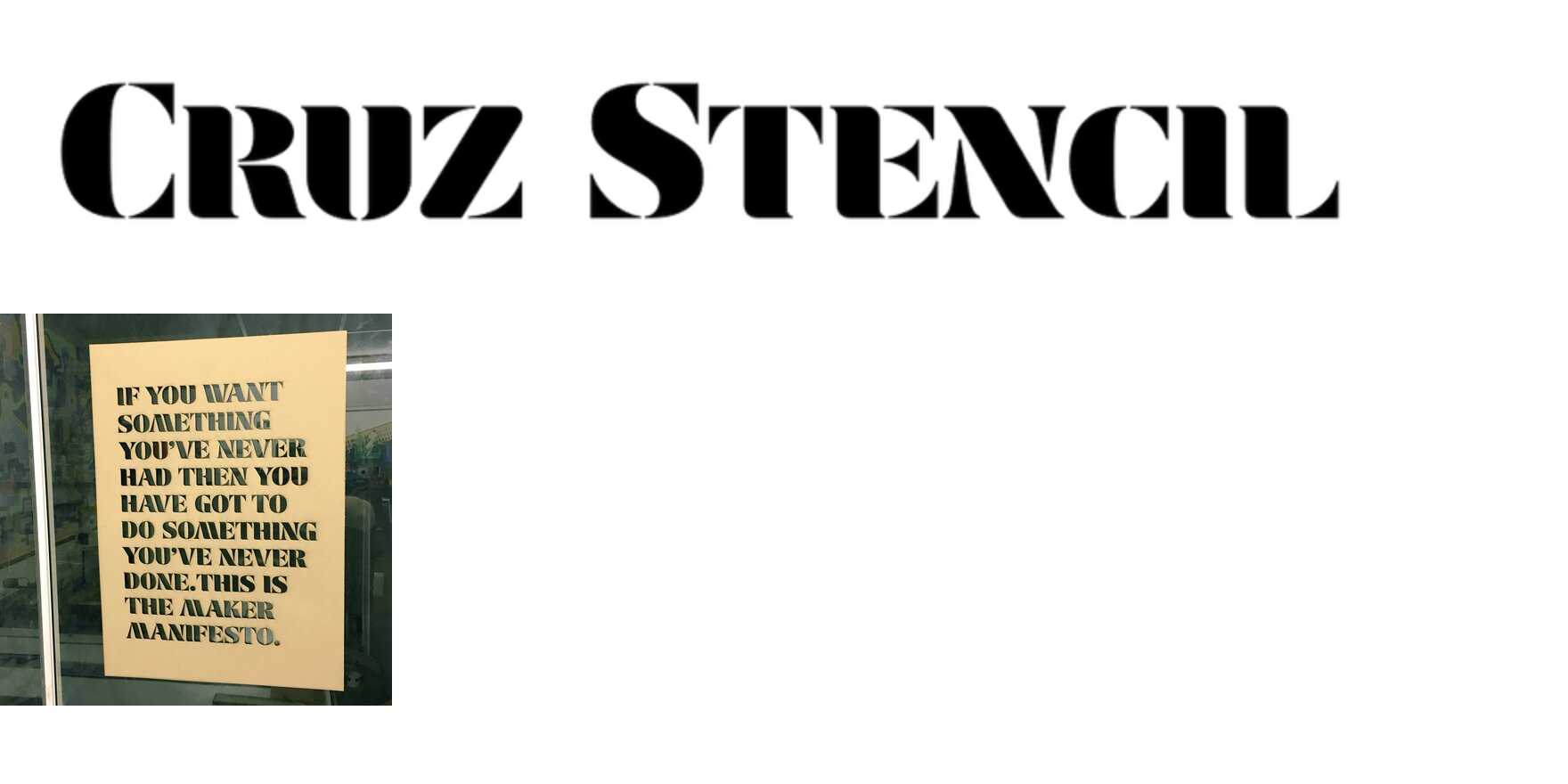 Cruz Stencil in use - Fonts In Use