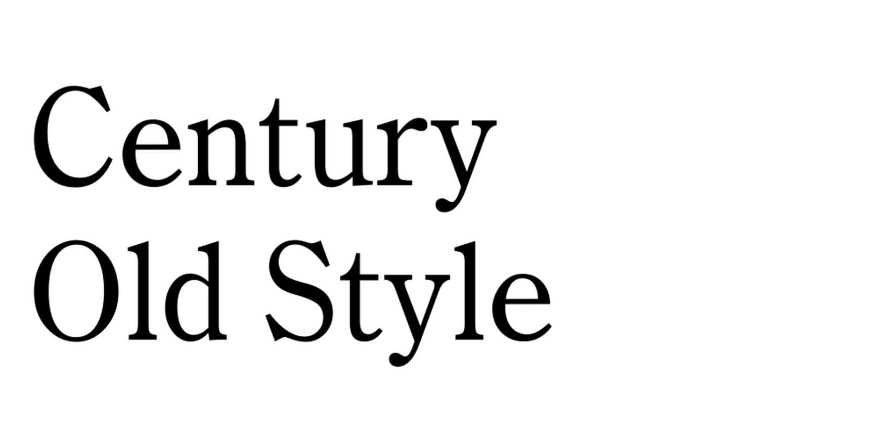 Century Old Style in use - Fonts In Use