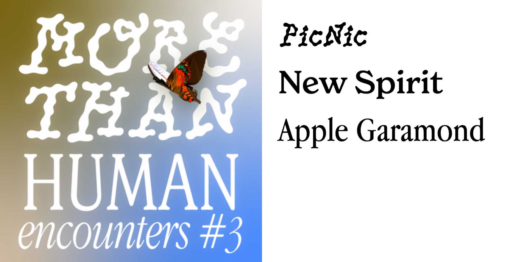 More Than Human Encounters - Fonts In Use