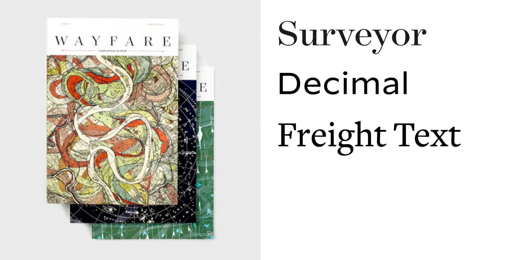 Wayfare magazine - Fonts In Use