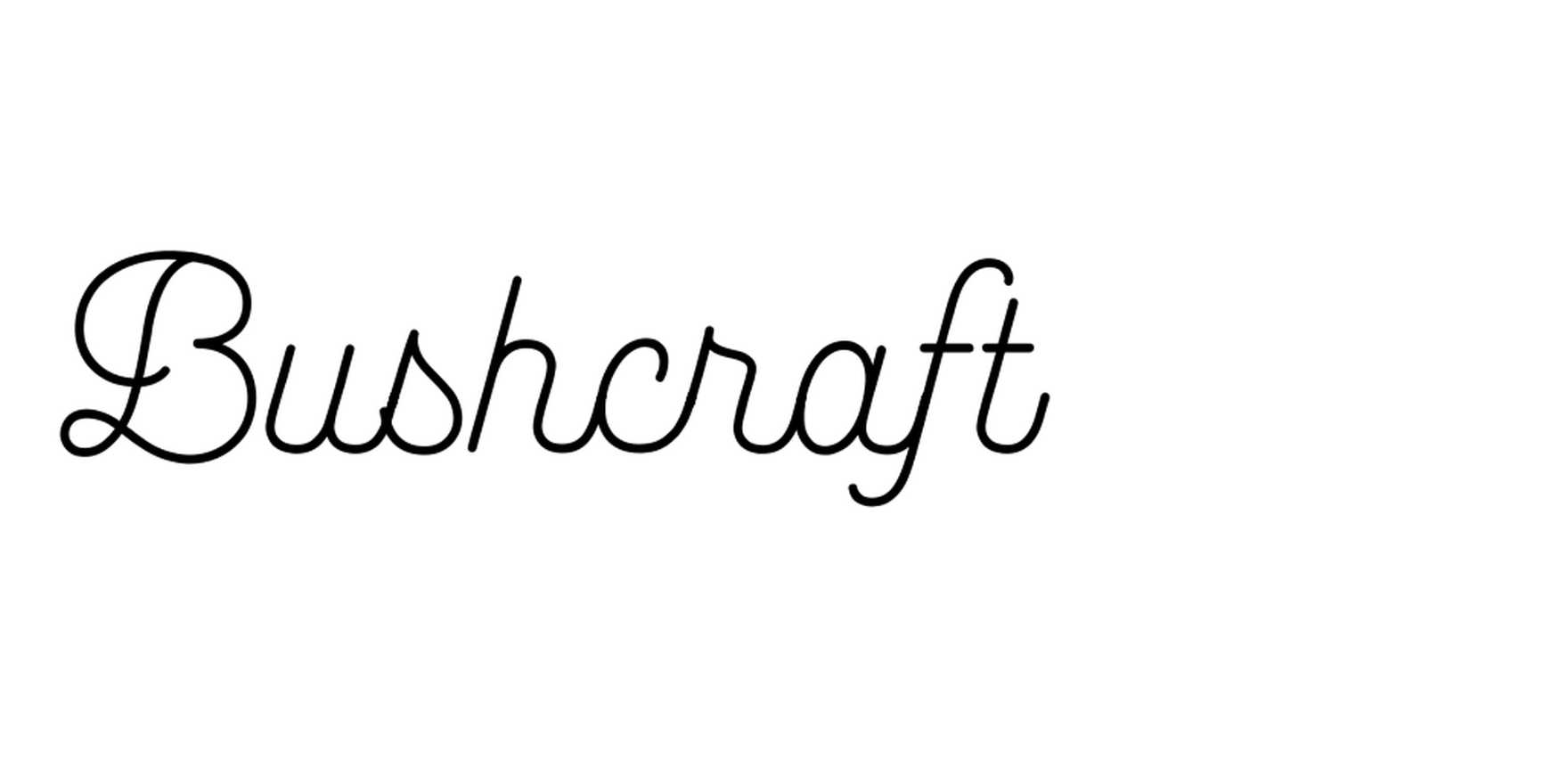 Bushcraft in use - Fonts In Use