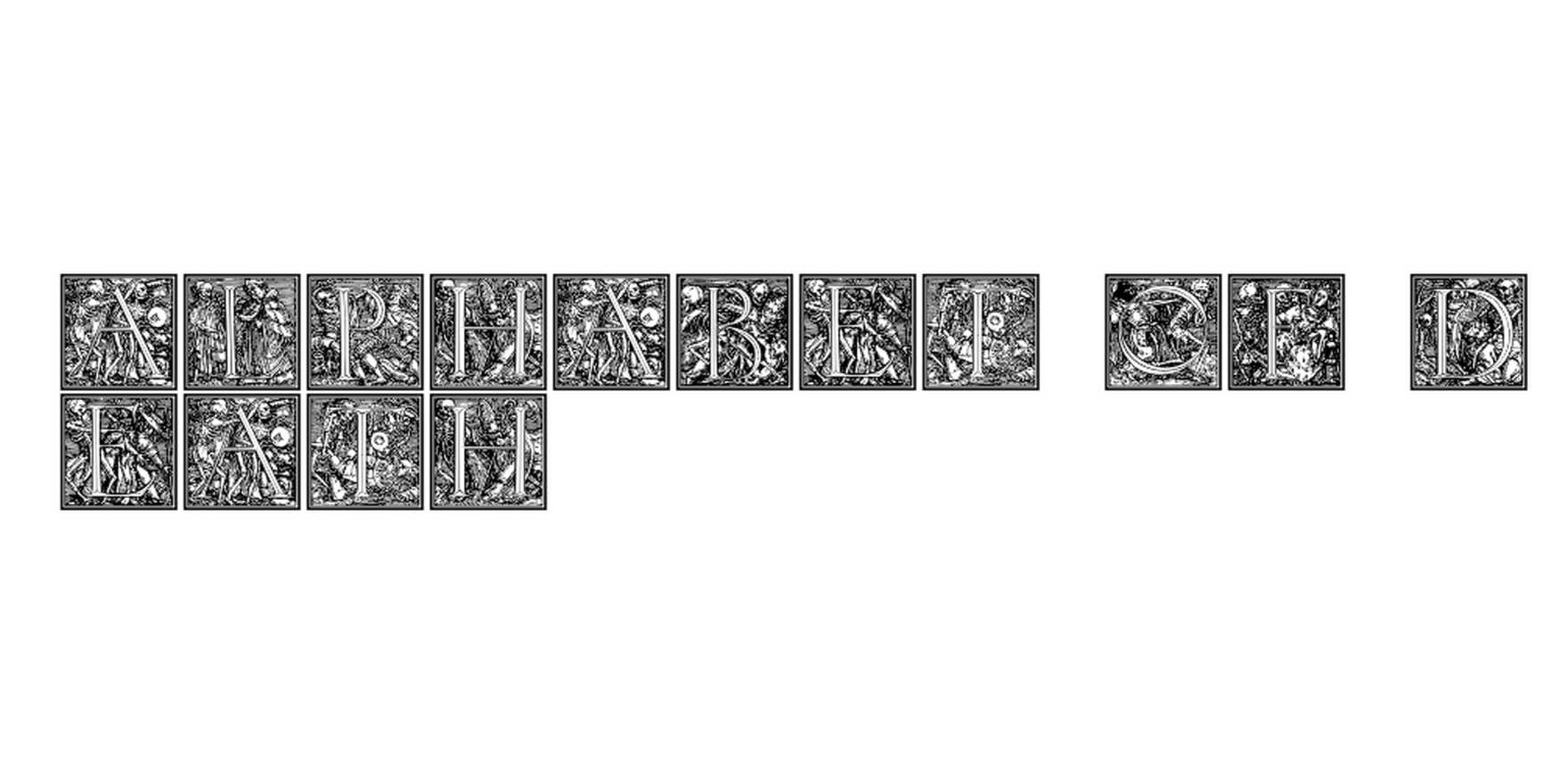 Alphabet Of Death in use - Fonts In Use