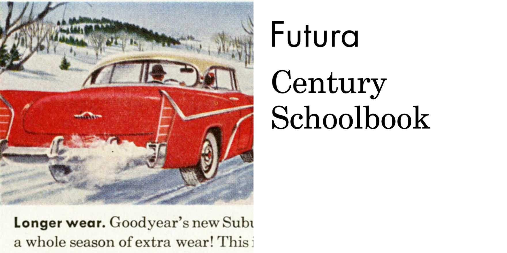 Goodyear Tires ad - Fonts In Use