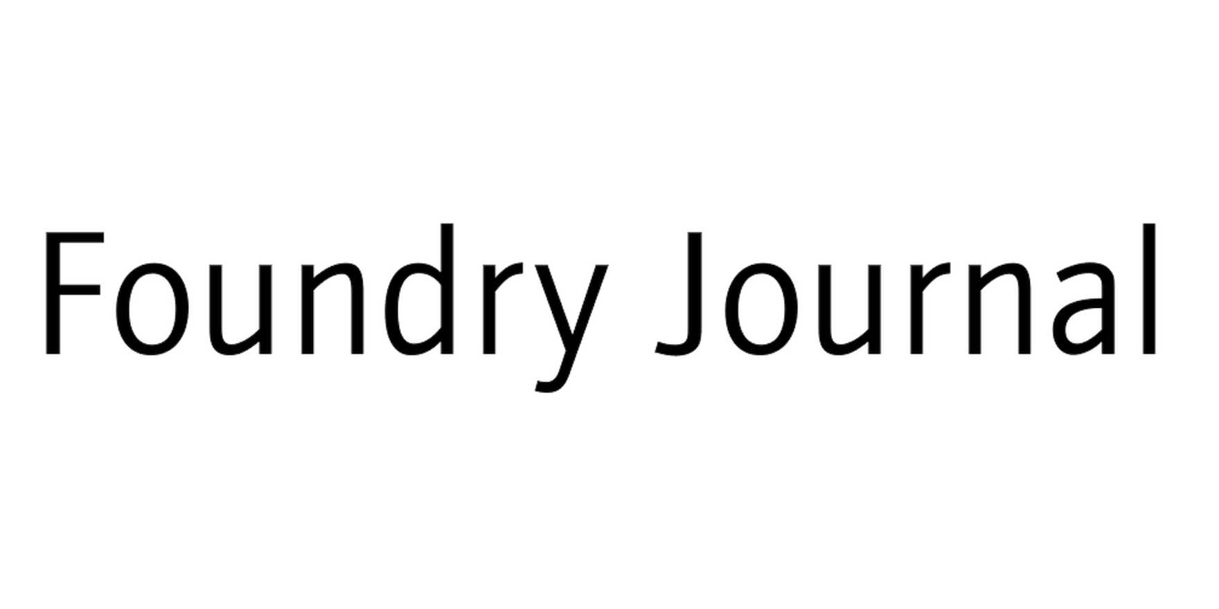 Foundry Journal in use - Fonts In Use