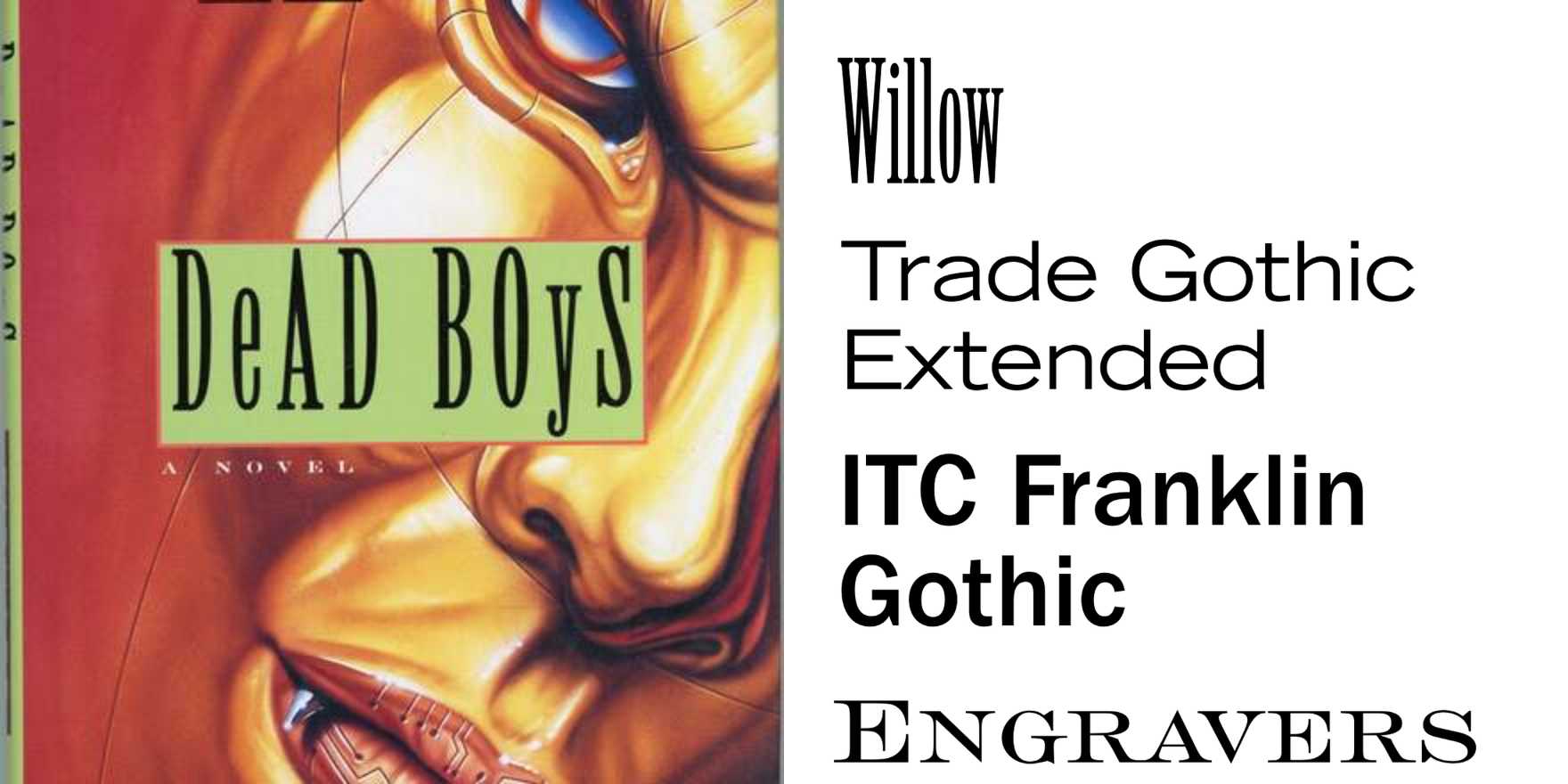 Dead Boys by Richard Calder - Fonts In Use