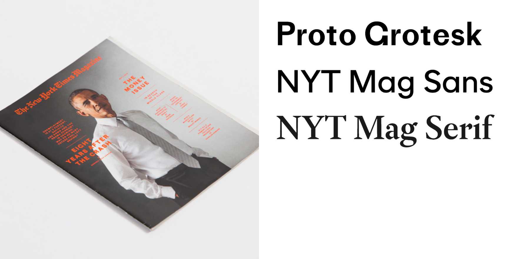 The New York Times Magazine, 2016 Money Issue - Fonts In Use