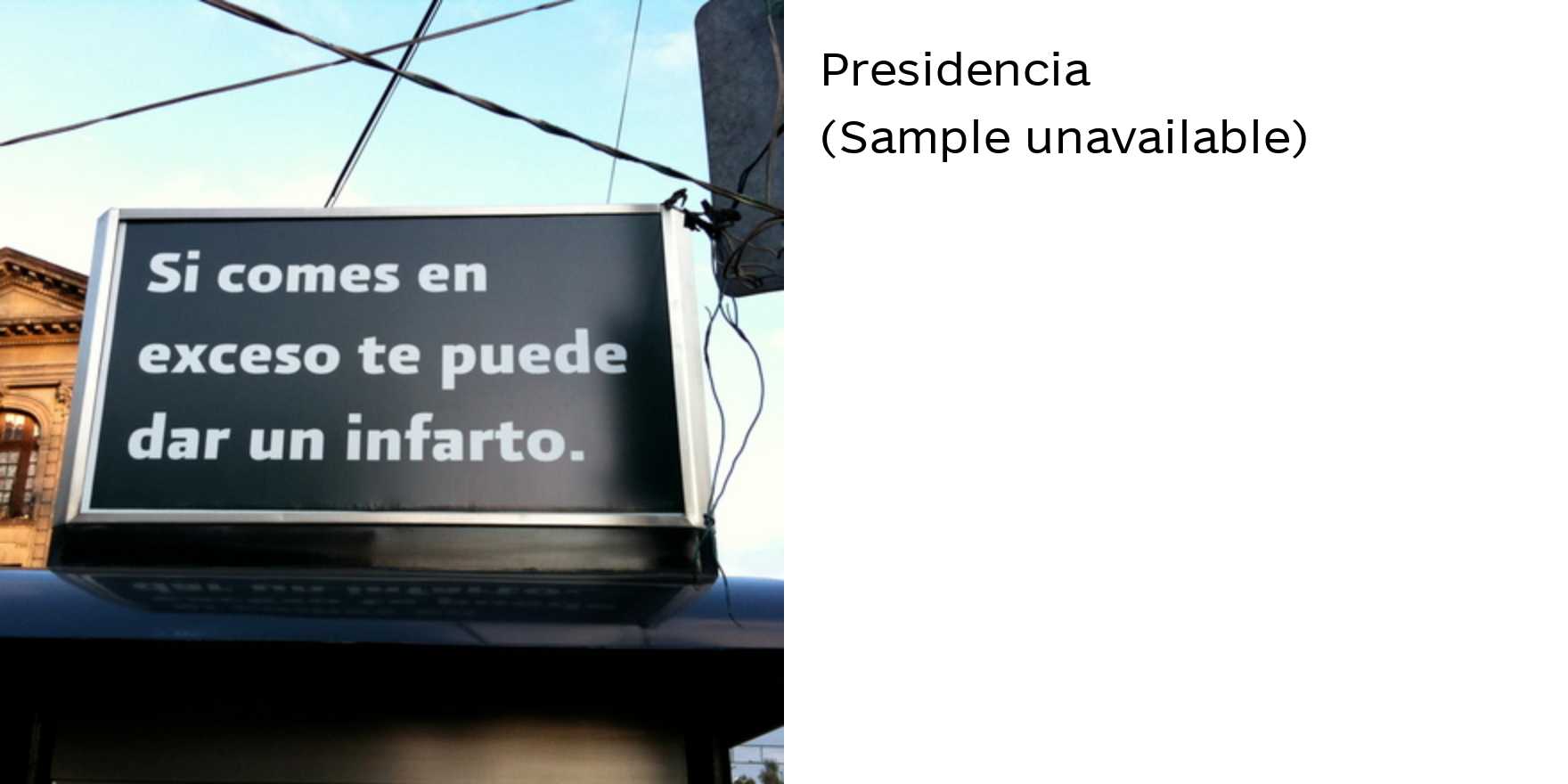 Health PSA in Mexico City - Fonts In Use