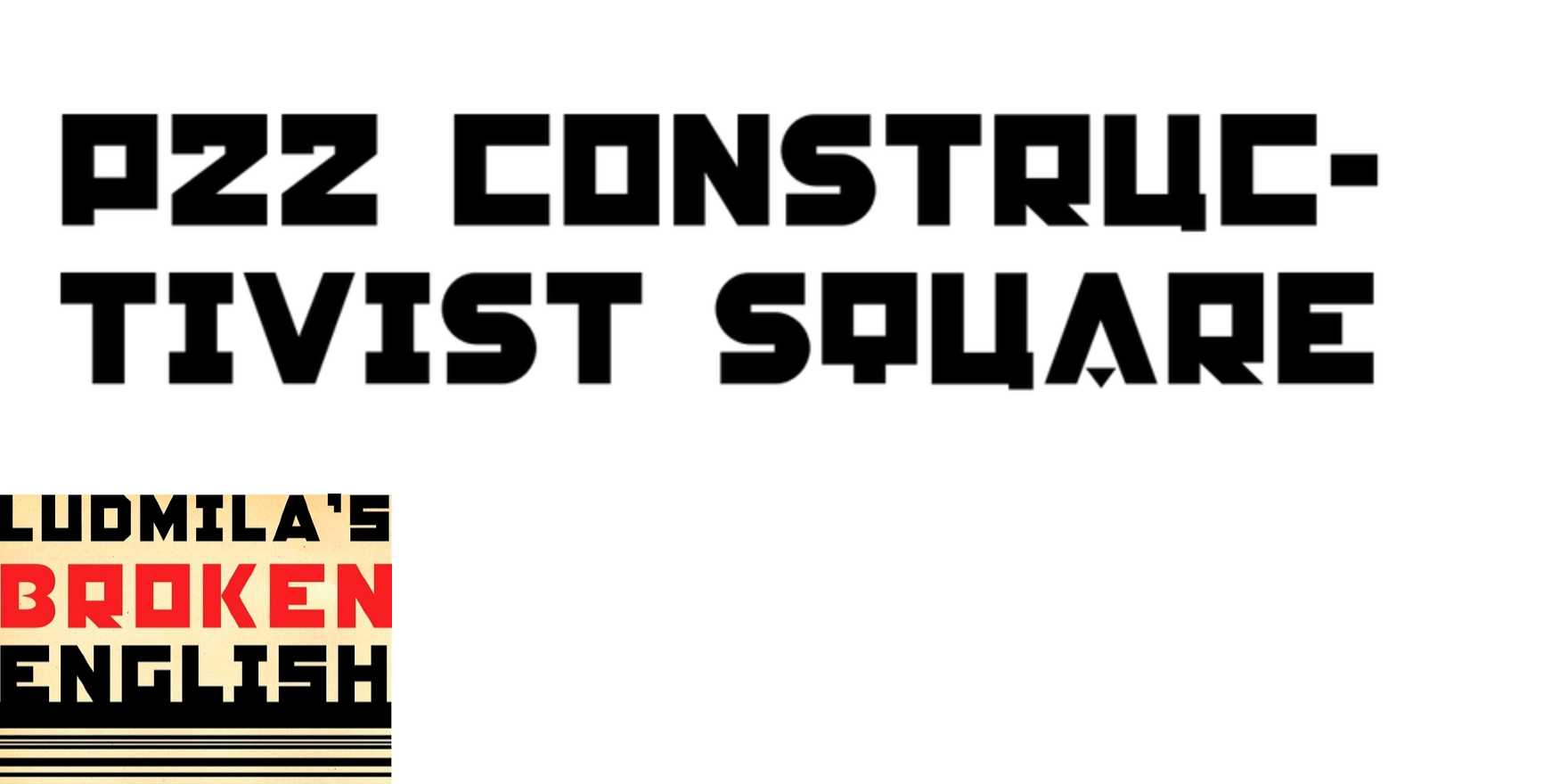 P22 Constructivist Square in use - Fonts In Use
