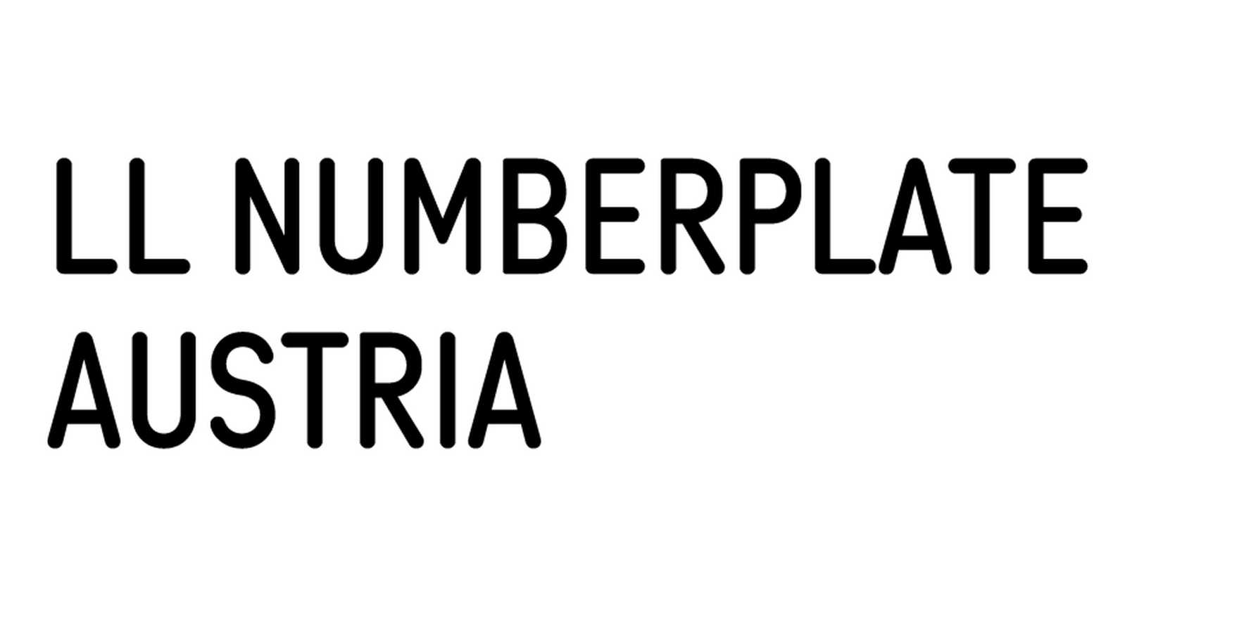 LL Numberplate Austria in use - Fonts In Use