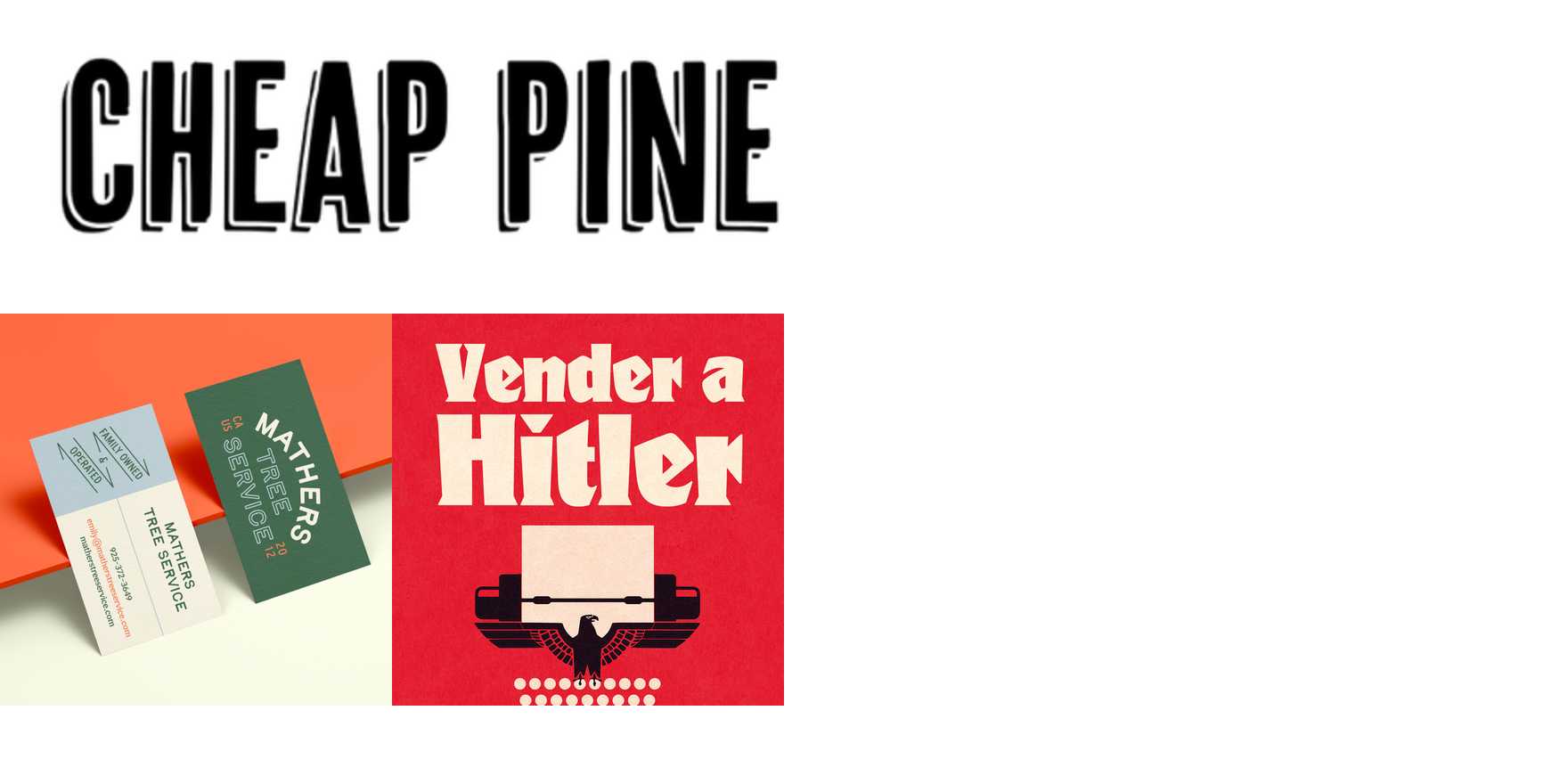 Cheap Pine in use - Fonts In Use