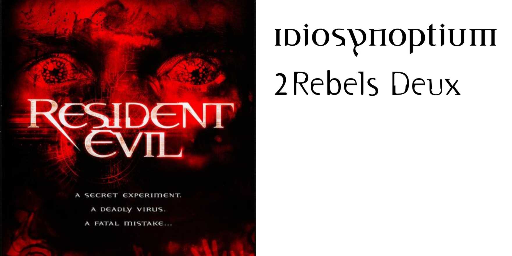 Resident Evil movie poster - Fonts In Use