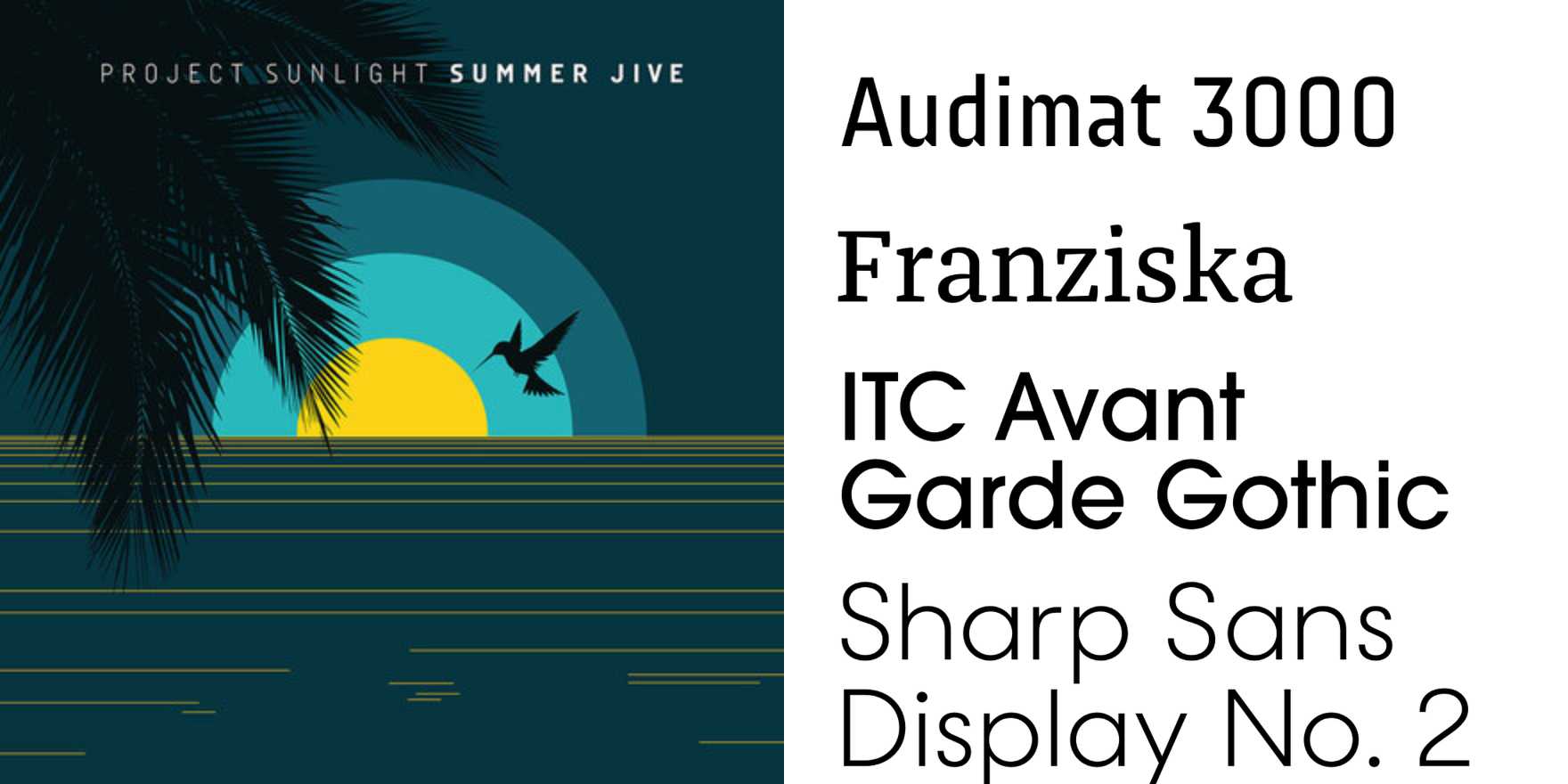 Project Sunlight single record covers - Fonts In Use