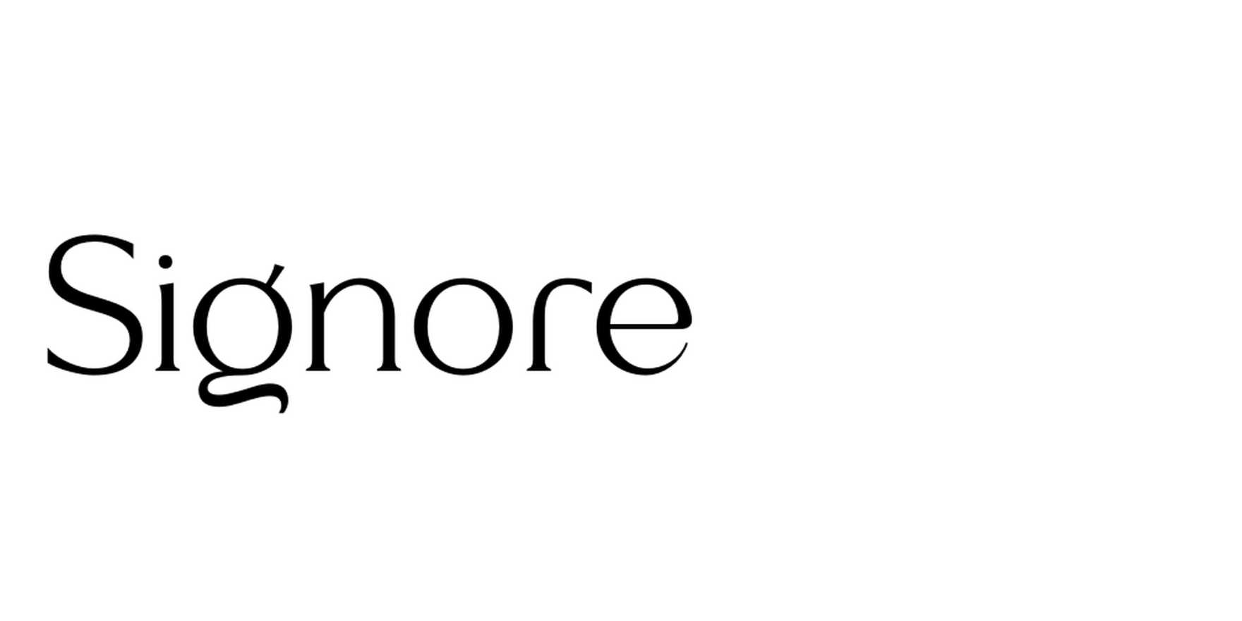 Signore in use - Fonts In Use