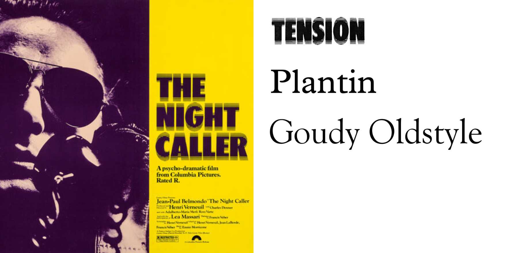 The Night Caller movie poster - Fonts In Use