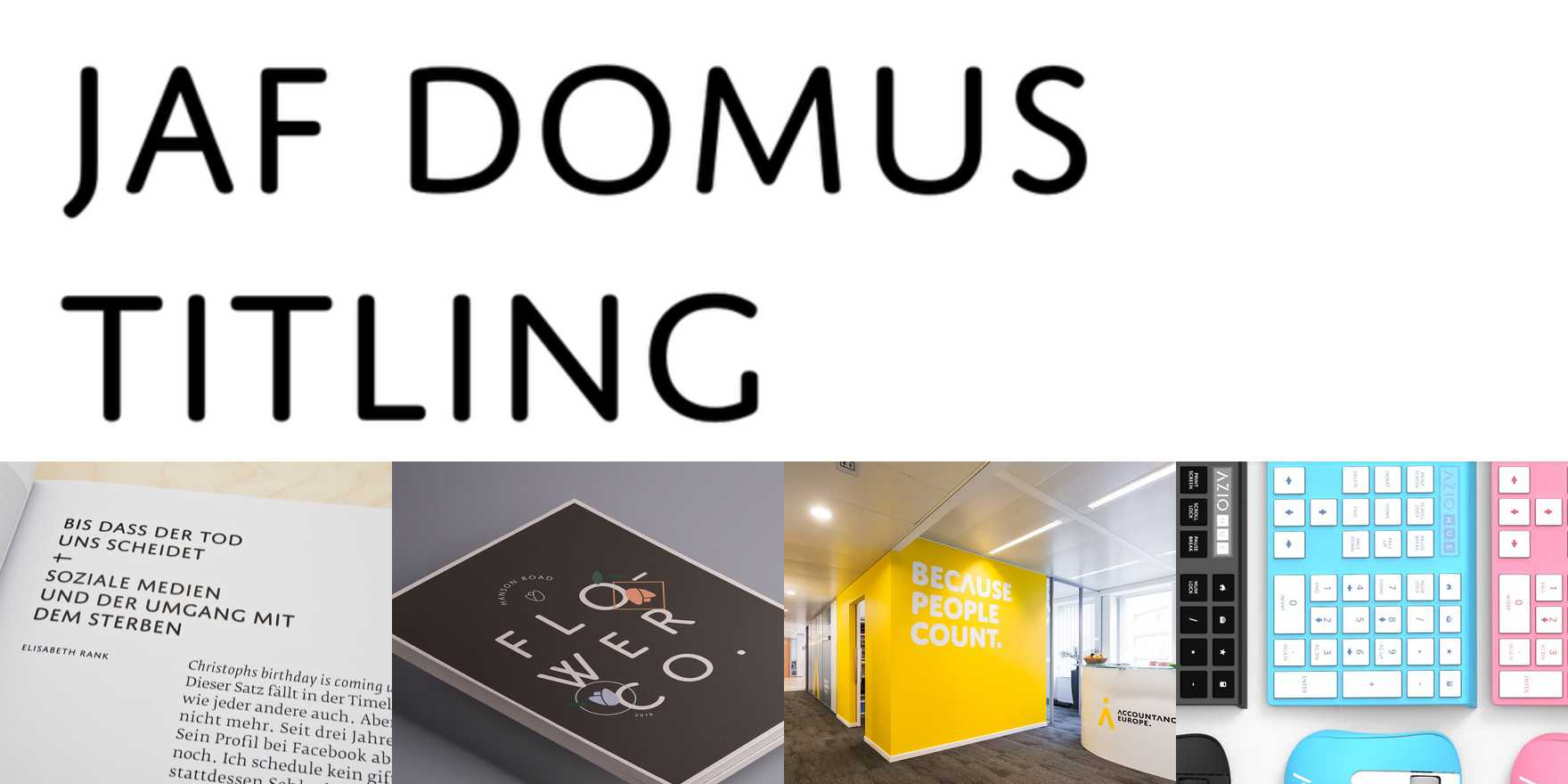 JAF Domus Titling in use - Fonts In Use
