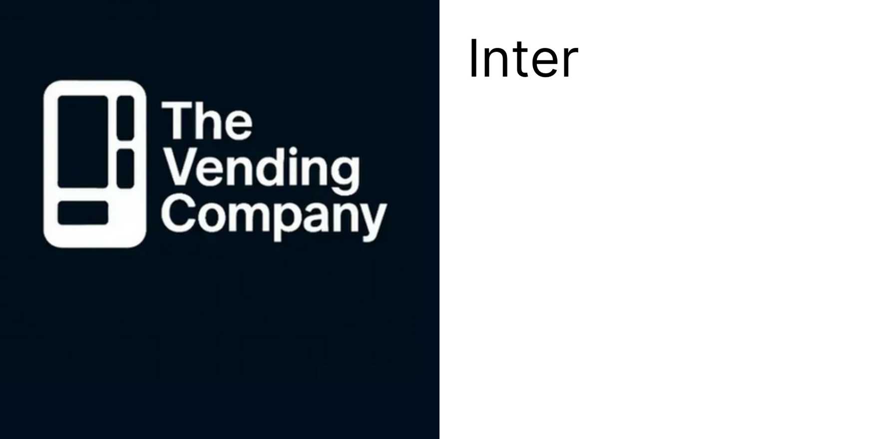 The Vending Company logo and website - Fonts In Use