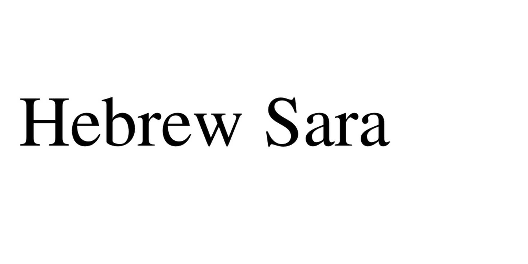Hebrew Sara in use - Fonts In Use