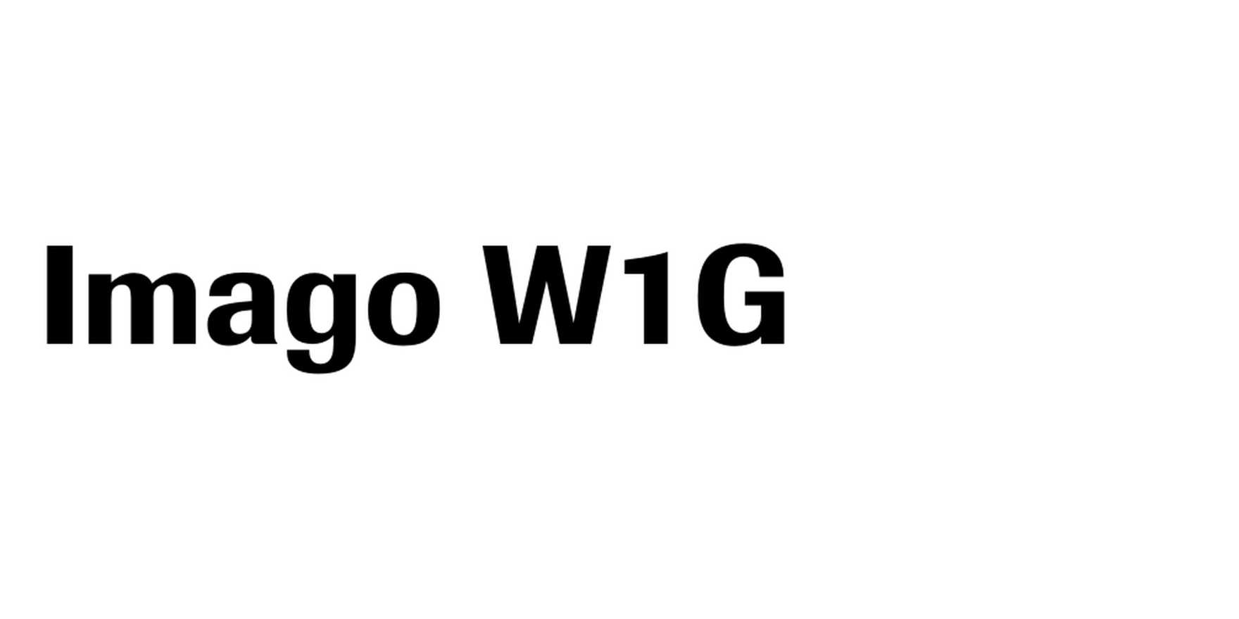 Imago W1G in use - Fonts In Use