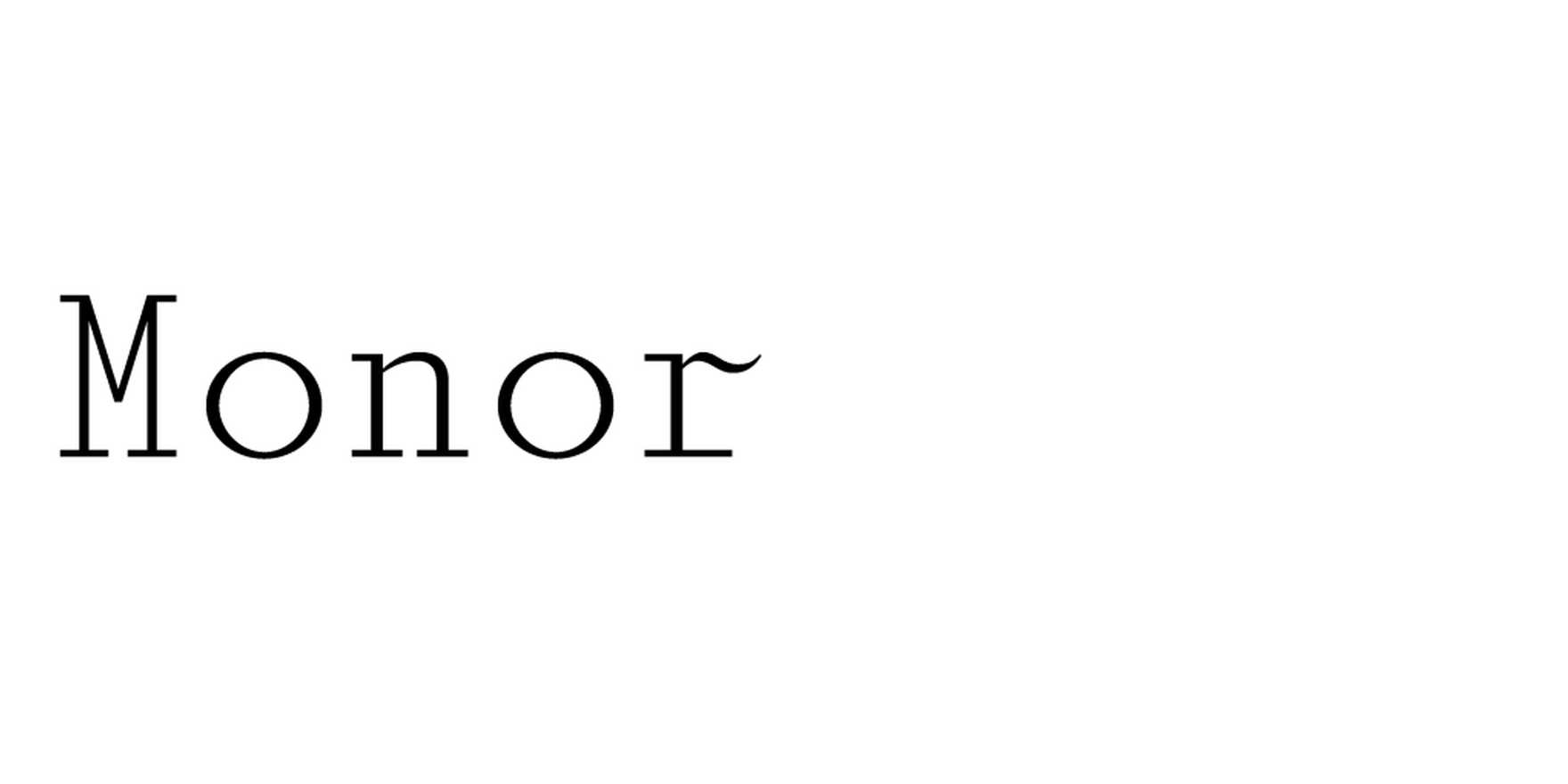 Monor in use - Fonts In Use