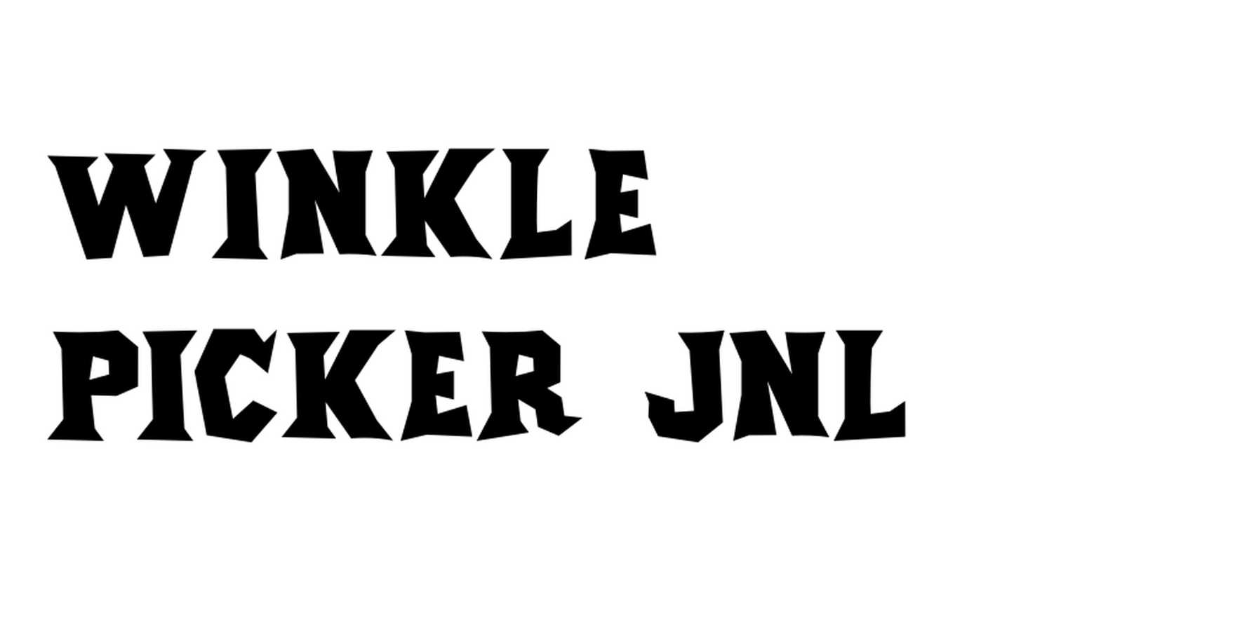 Winkle Picker JNL in use - Fonts In Use