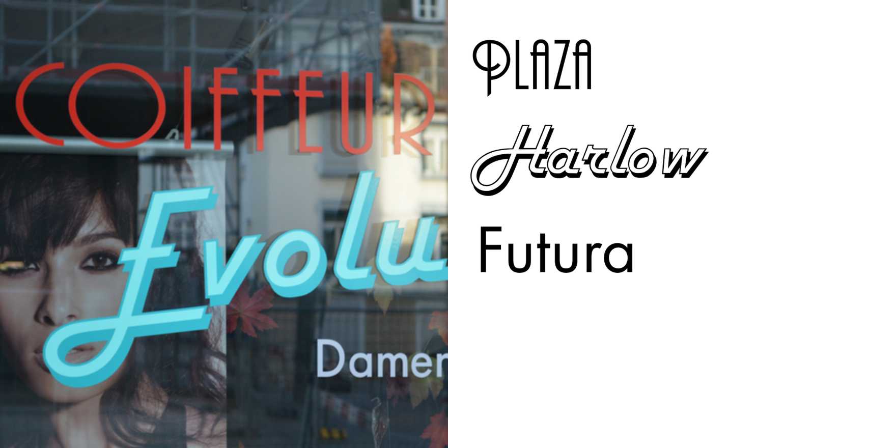 Coiffeur Evolution - Fonts In Use