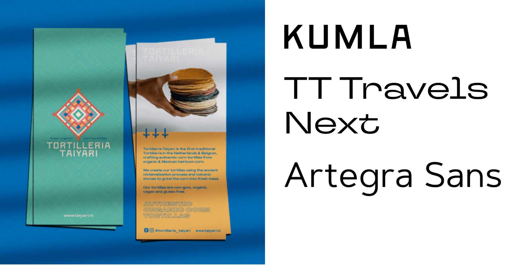 Tortillería Taiyari - Fonts In Use
