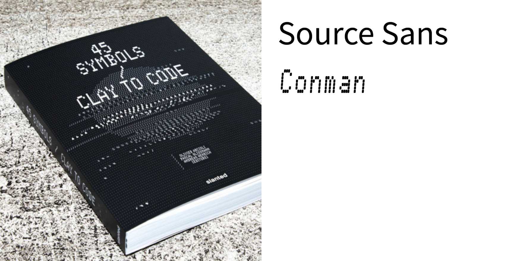 45 Symbols—Clay to Code - Fonts In Use