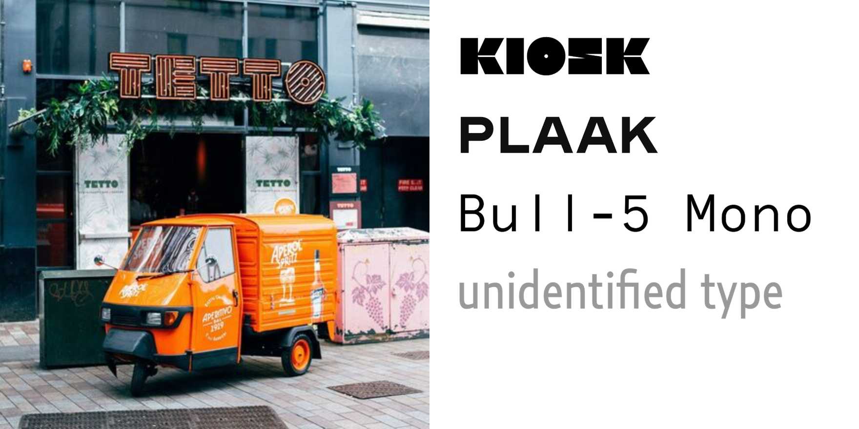 Tetto visual identity - Fonts In Use