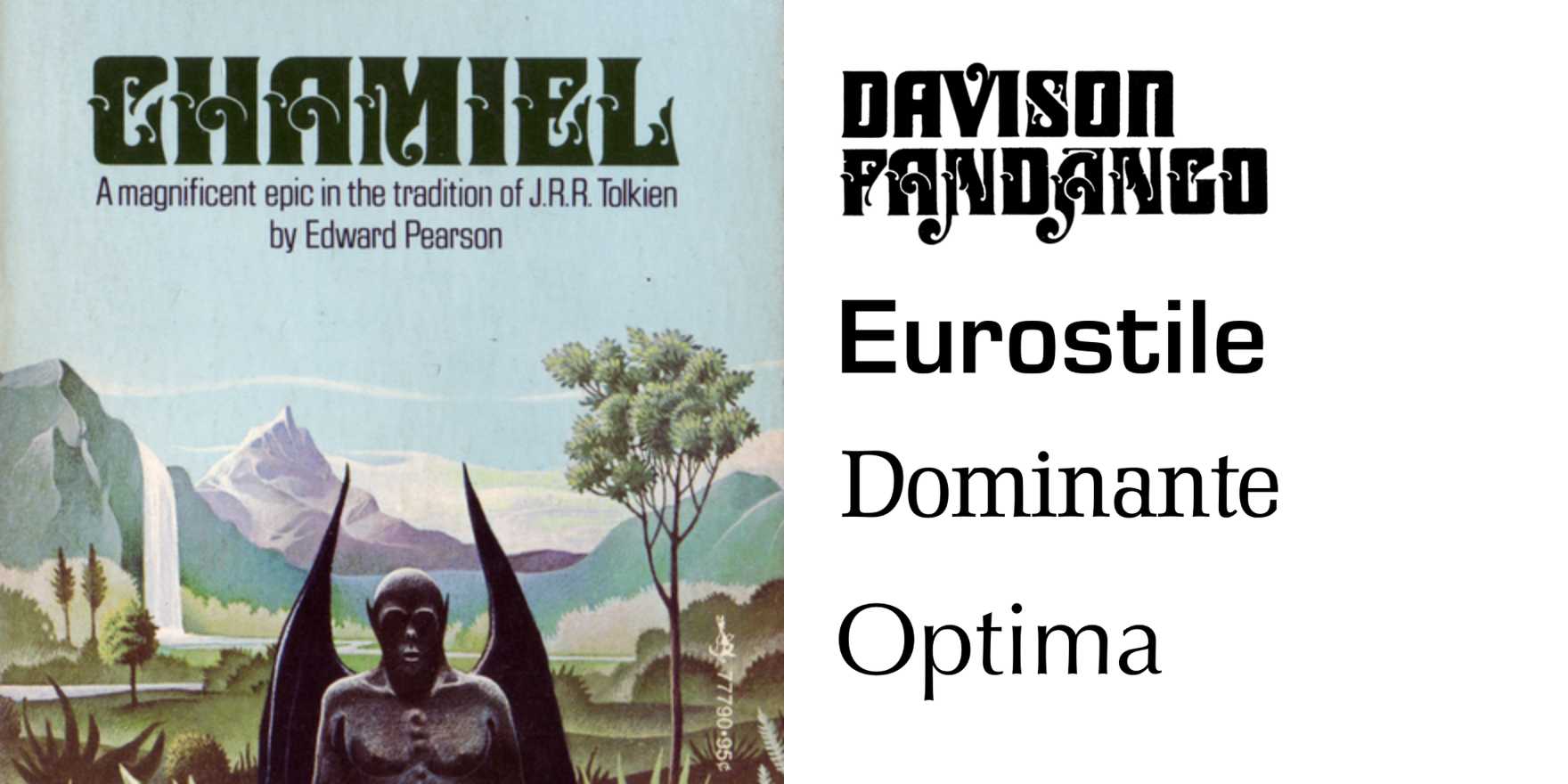 Chamiel by Edward Pearson, Pocket Books - Fonts In Use