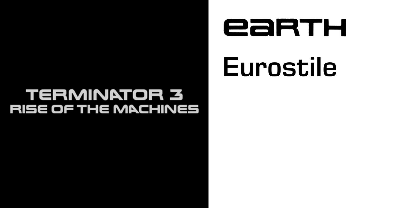 Terminator 3: Rise of the Machines title sequence - Fonts In Use