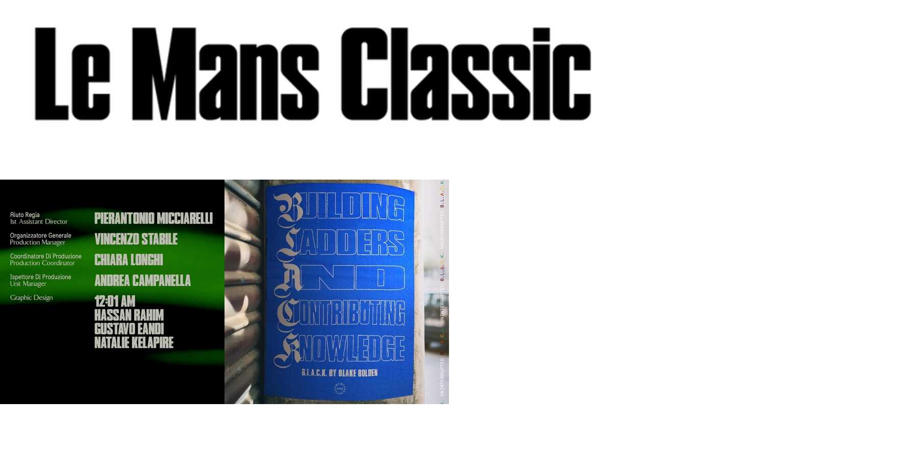 Le Mans Classic in use - Fonts In Use