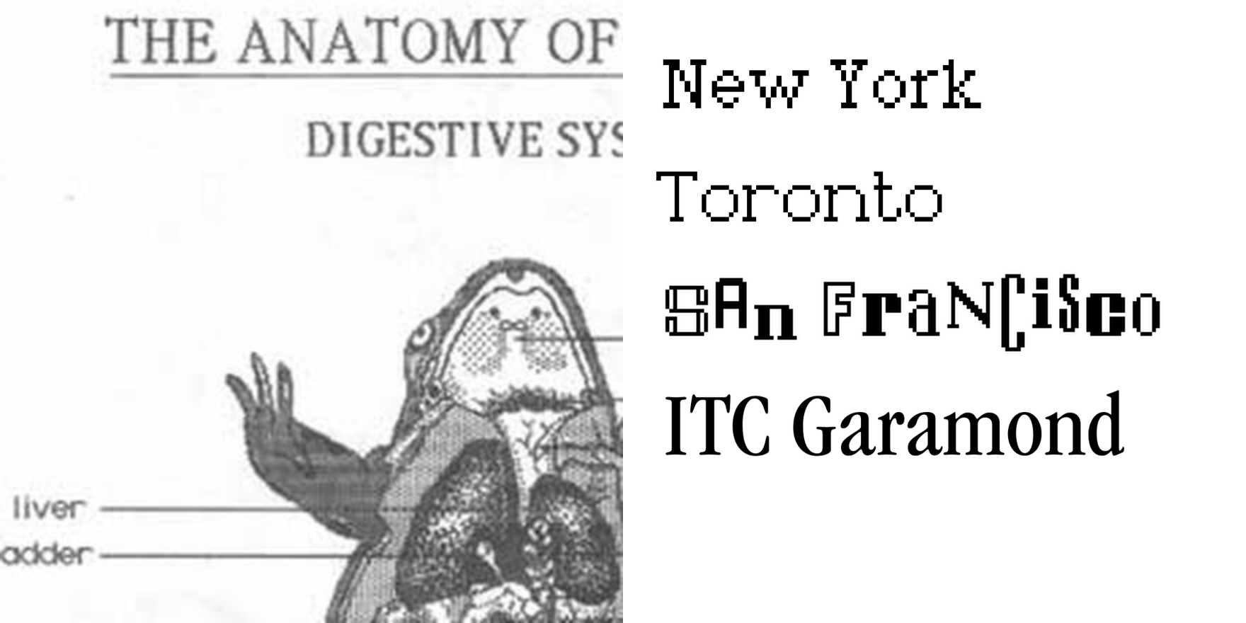 Early MacPaint demos - Fonts In Use