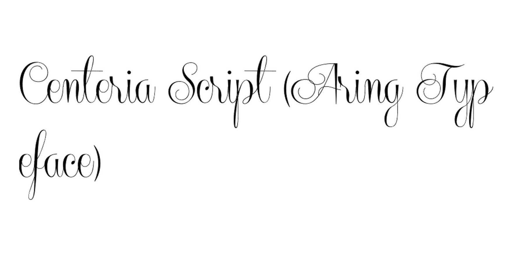 Centeria Script (Aring Typeface) in use - Fonts In Use
