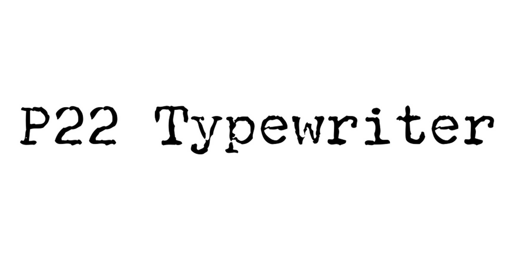 P22 Typewriter in use - Fonts In Use