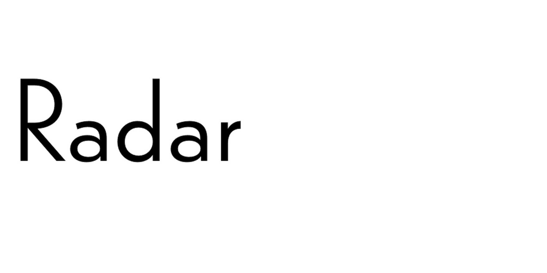 Radar (Type-Ø-Tones) in use - Fonts In Use