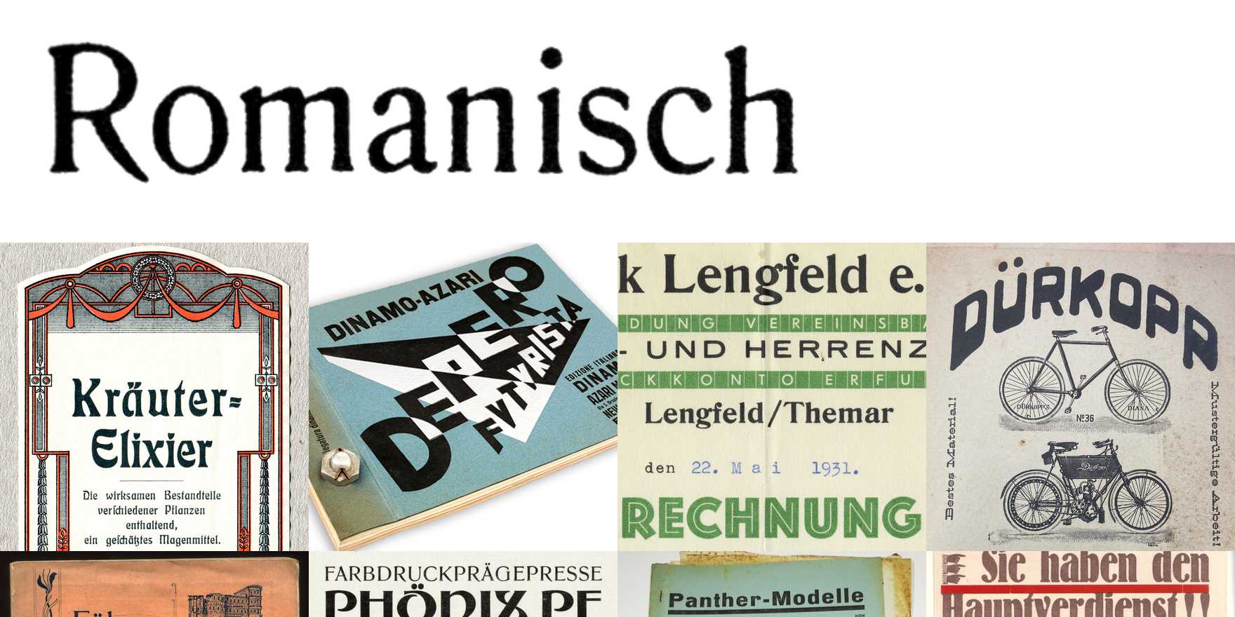 Romanisch in use - Fonts In Use