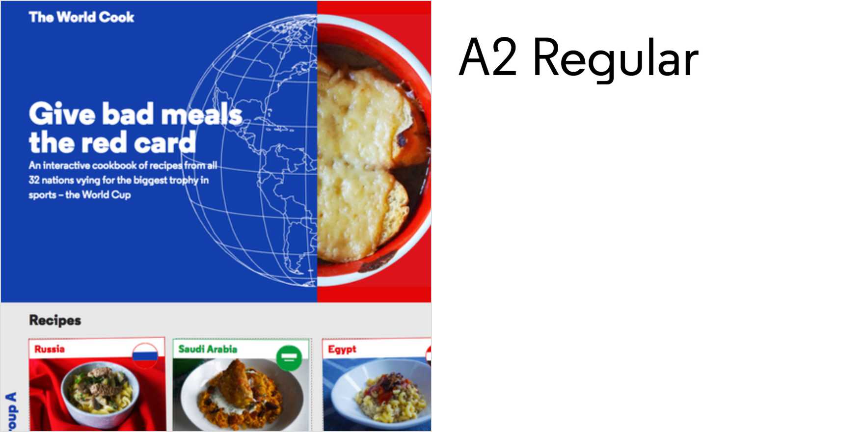 The World Cook website - Fonts In Use
