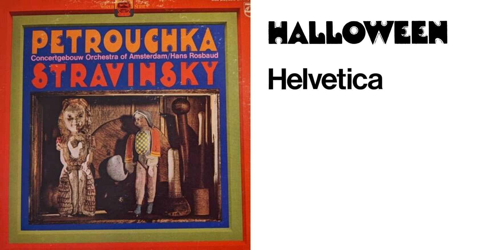 Concertgebouw Orchestra of Amsterdam – Petrouchka album art - Fonts In Use