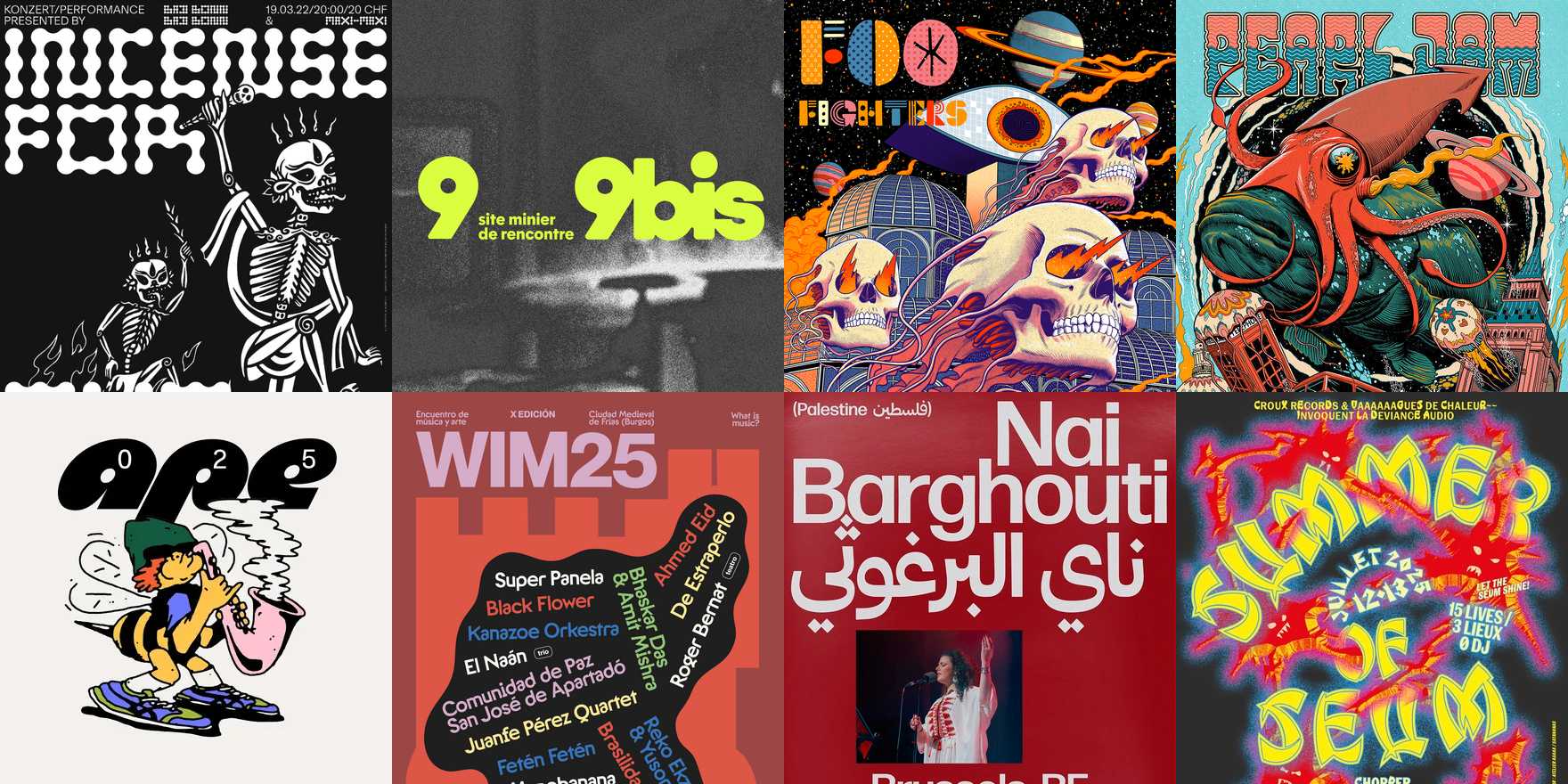 concert & gig posters - Fonts In Use