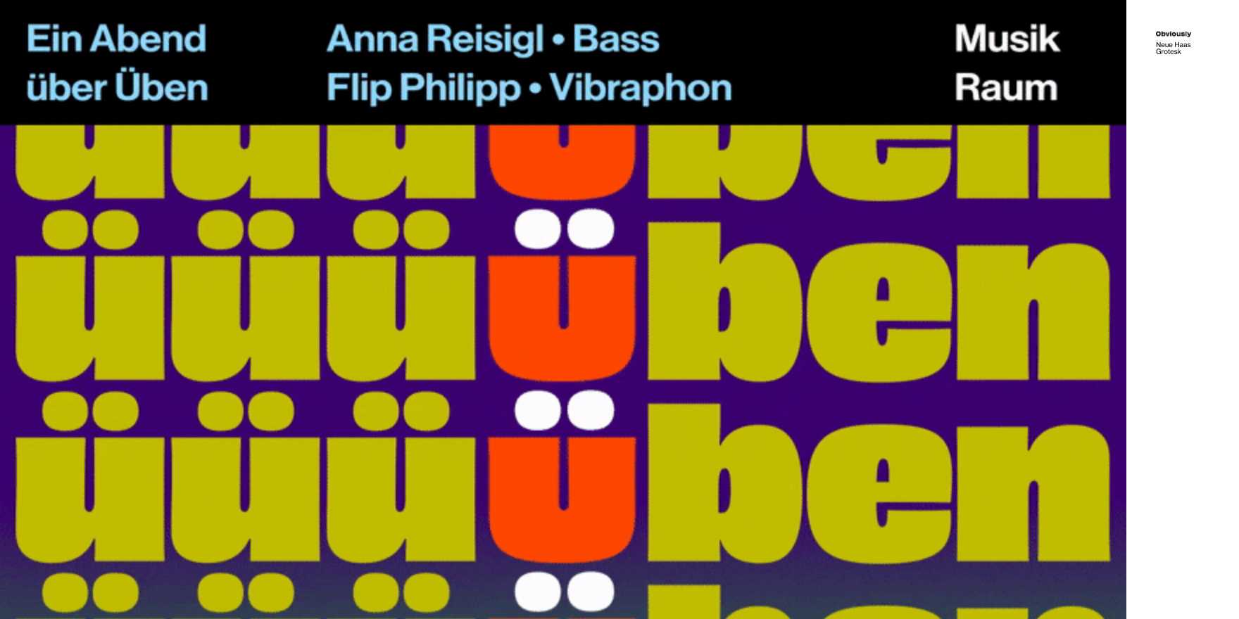 Üben animation - Fonts In Use