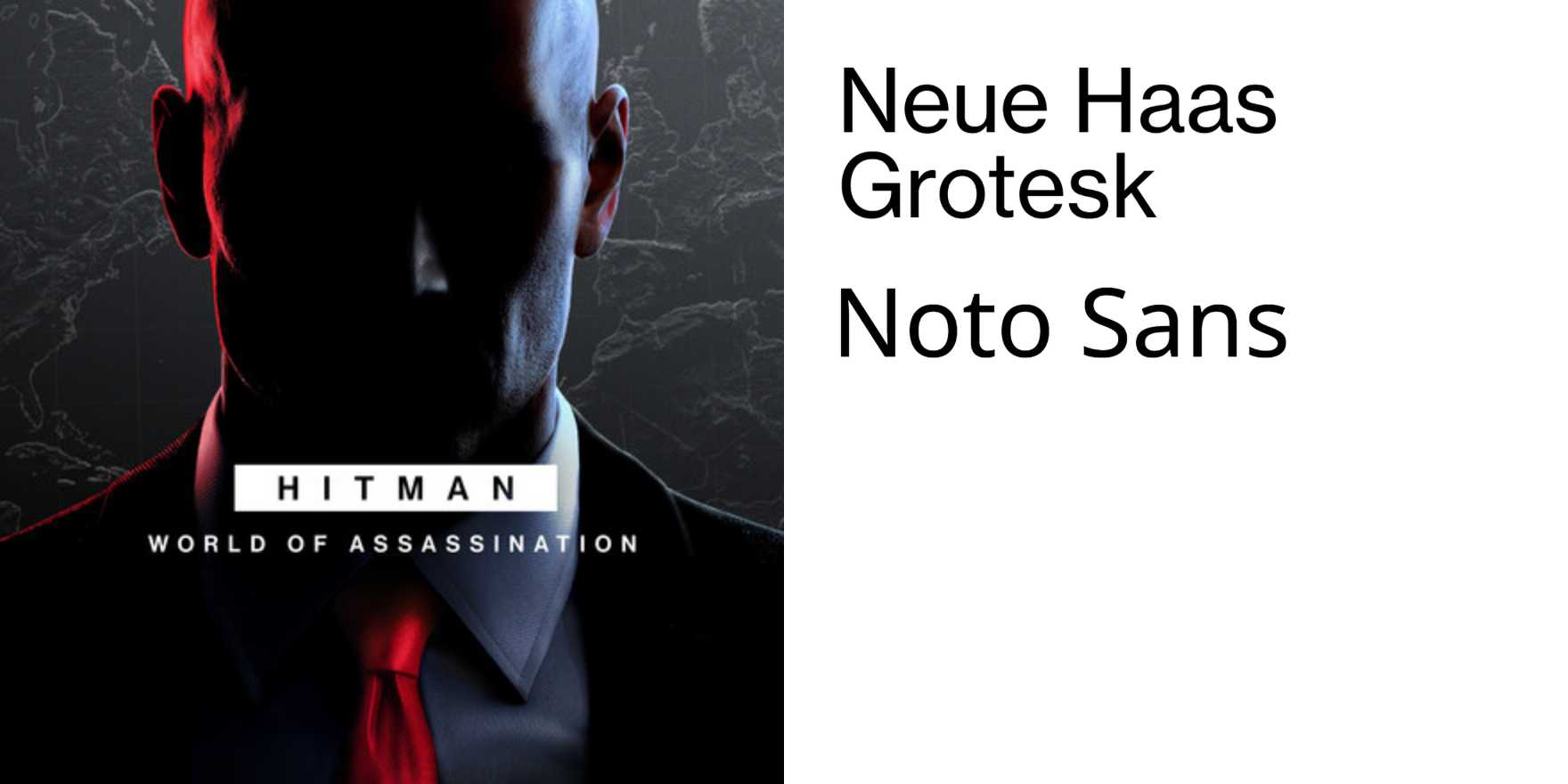 Hitman: World of Assassination video game - Fonts In Use