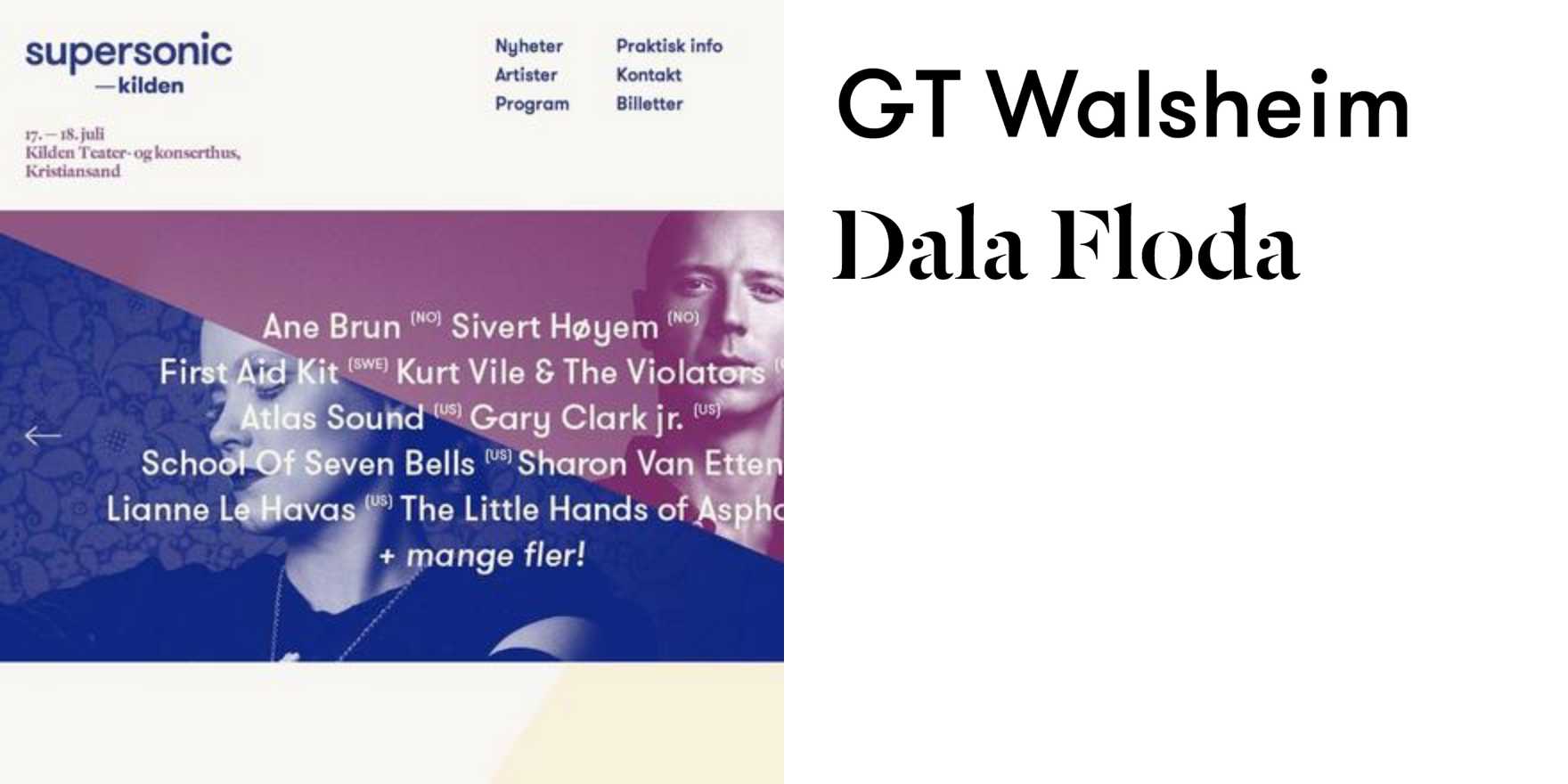 Supersonic Festival - Fonts In Use