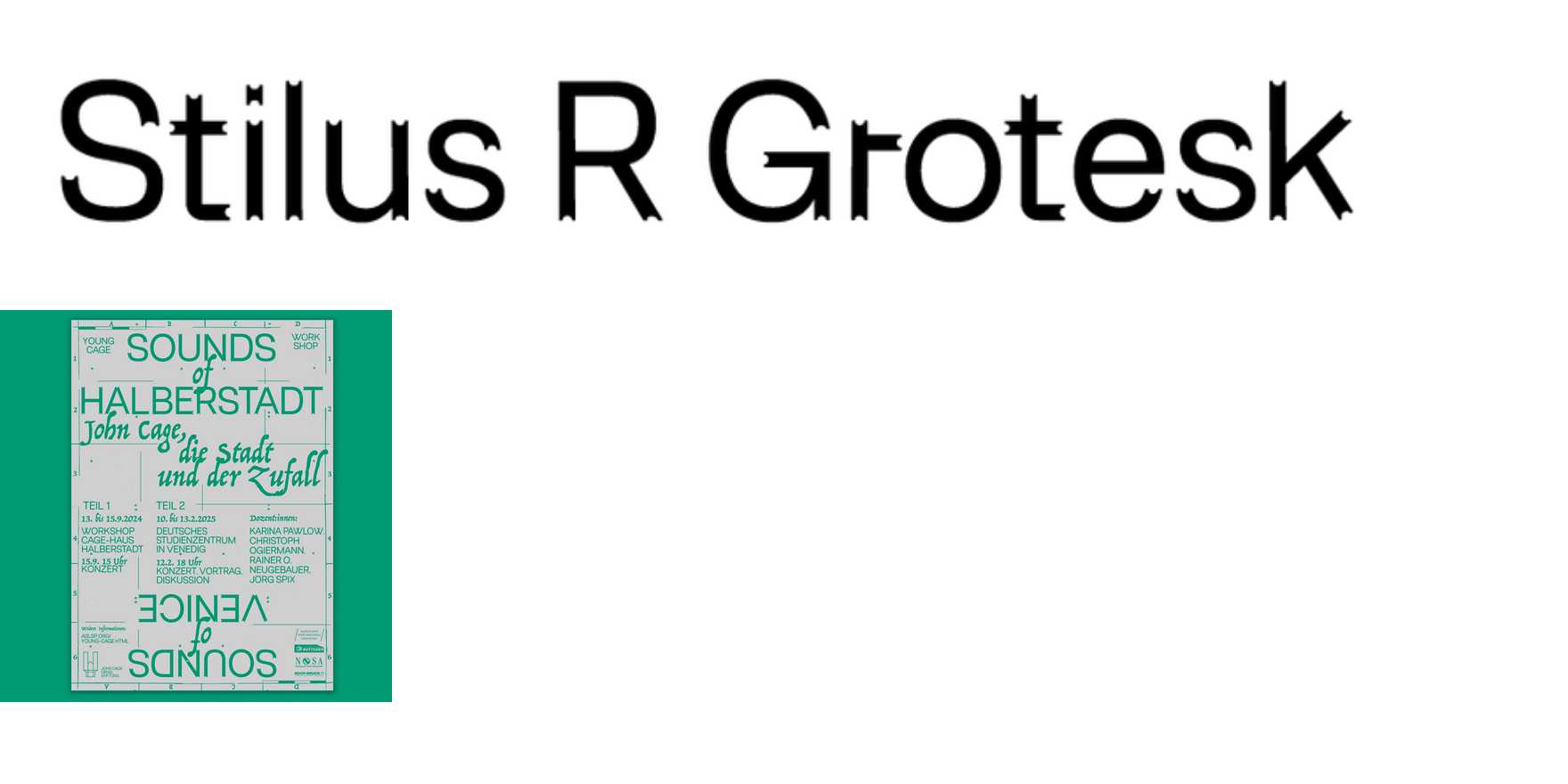 Stilus R grotesk in use - Fonts In Use